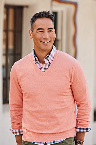 Lands' End Mens Supima V-Neck Sweater Black Regular XX-Large