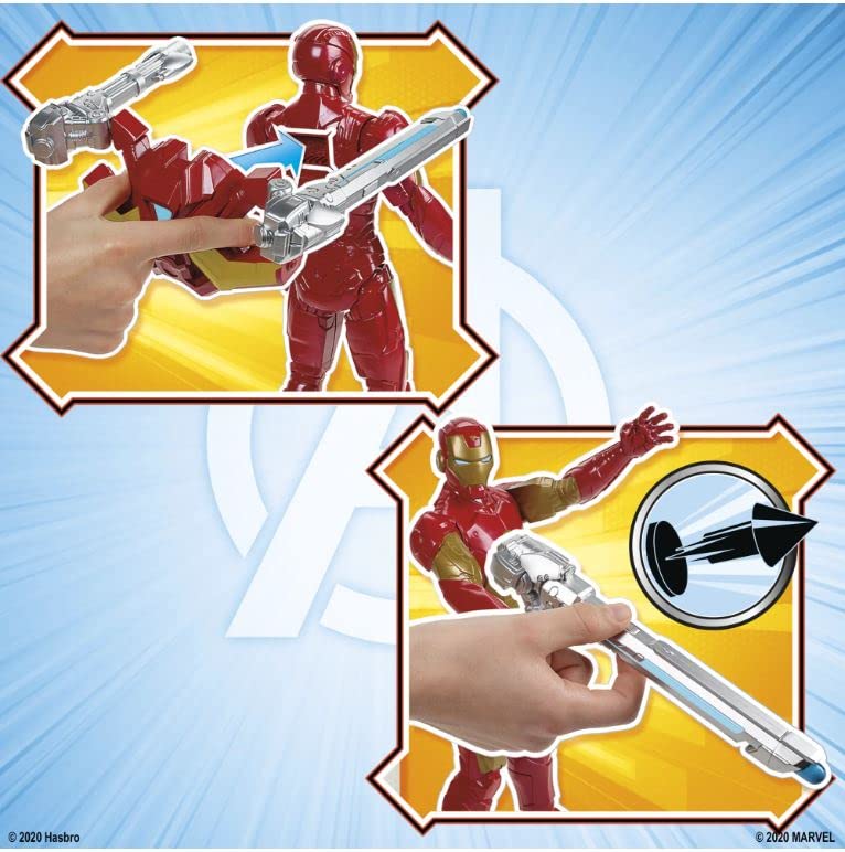 Marvel Avengers Titan Heros Series - Set of 3 Black Panther, Iron Man and Captain America Action Figures - 12