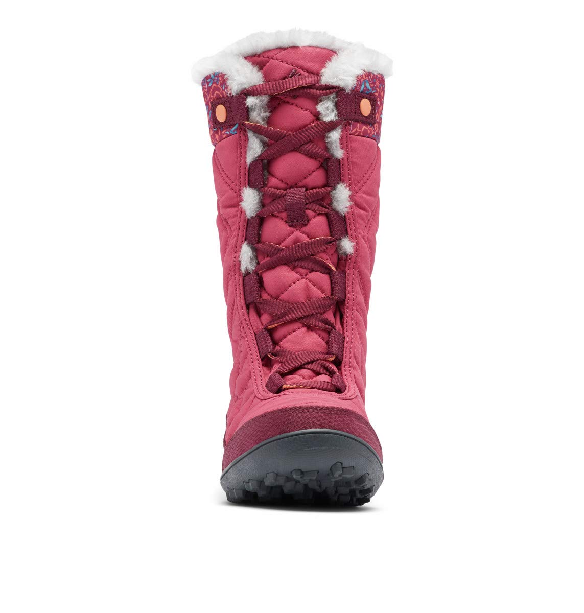 Columbia Minx™ Mid III Print Omni-Heat™ (Little Kid/Big Kid) Dark Fuchsia/Lychee 7 Big Kid M