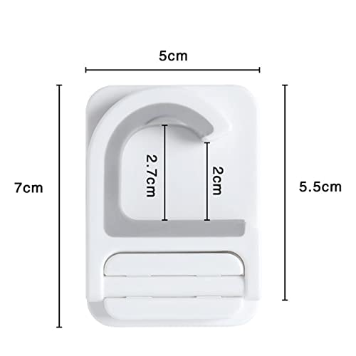 JISADER Wall Hanging Broom Holder Durable Hole Free Storage Rack Space Saving Mop Organizers for Laundry Room Office Bedroom Household Restroom