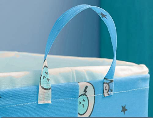 GOLDxsar Non-woven Large-Capacity Beam Drawstring Foldable Cleaning Thickened Quilt Clothing Toy Shoes Dry Cleaning Car Trunk Finishing Collection Storage Bag (Light-Blue)