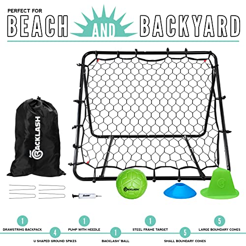 Franklin Sports Backlash Outdoor + Backyard Game - 4 to 6 Player Target Net Game - Perfect for Beach, Backyard + Tailgate - Includes (1) Target Net, (1) Mini Ball, Boundary Cones and Carry Bag