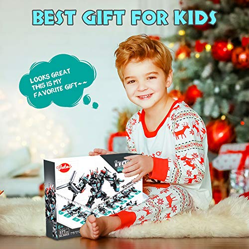 VATOS STEM Robot Building Toys, 577 PCS Construction Toys 25-in-1 STEM Toys for 6 Year Old Boys Creative Building Bricks Engineering Vehicles Blocks Kit for Kids Age 6 7 8 9 10 11 Year Old