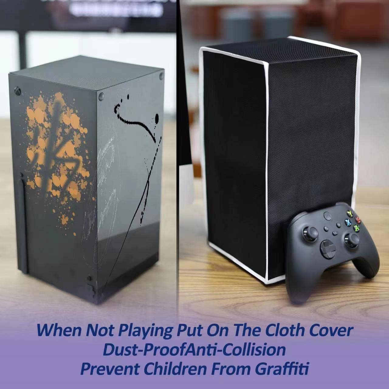 Dust-proof kits for Xbox Series X, Dust Cover and Plugs for Xbox Series X Console, All-round Protection, Keep Clean of the Xbox Series X Console, Upgraded