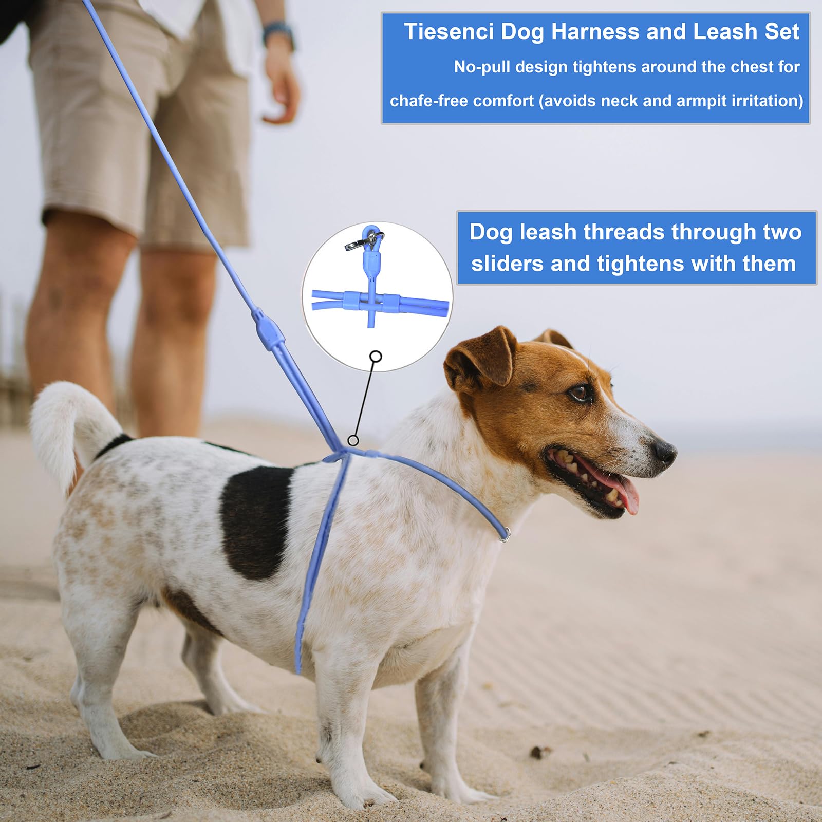 Tiesenci Hands Free Dog Leash Crossbody 8' 9-in-1 Waist Leash for Dog Walking Adjustable Waterproof Dog Leash for Swimming Running No Pull Dog Harness and Leash Set (Large, 20-120 lbs, Matte Black)