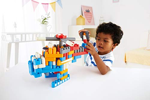 Poly M Hape City Airport | 142Piece Building Brick Airport Toy Set with Figurines & Accessories, 760023