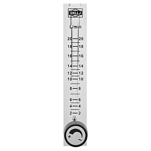 Gas Flowmeter, LZQ-7 Flowmeter 2-20LPM Flow Meter with Control Valve for Oxygen Air Gas