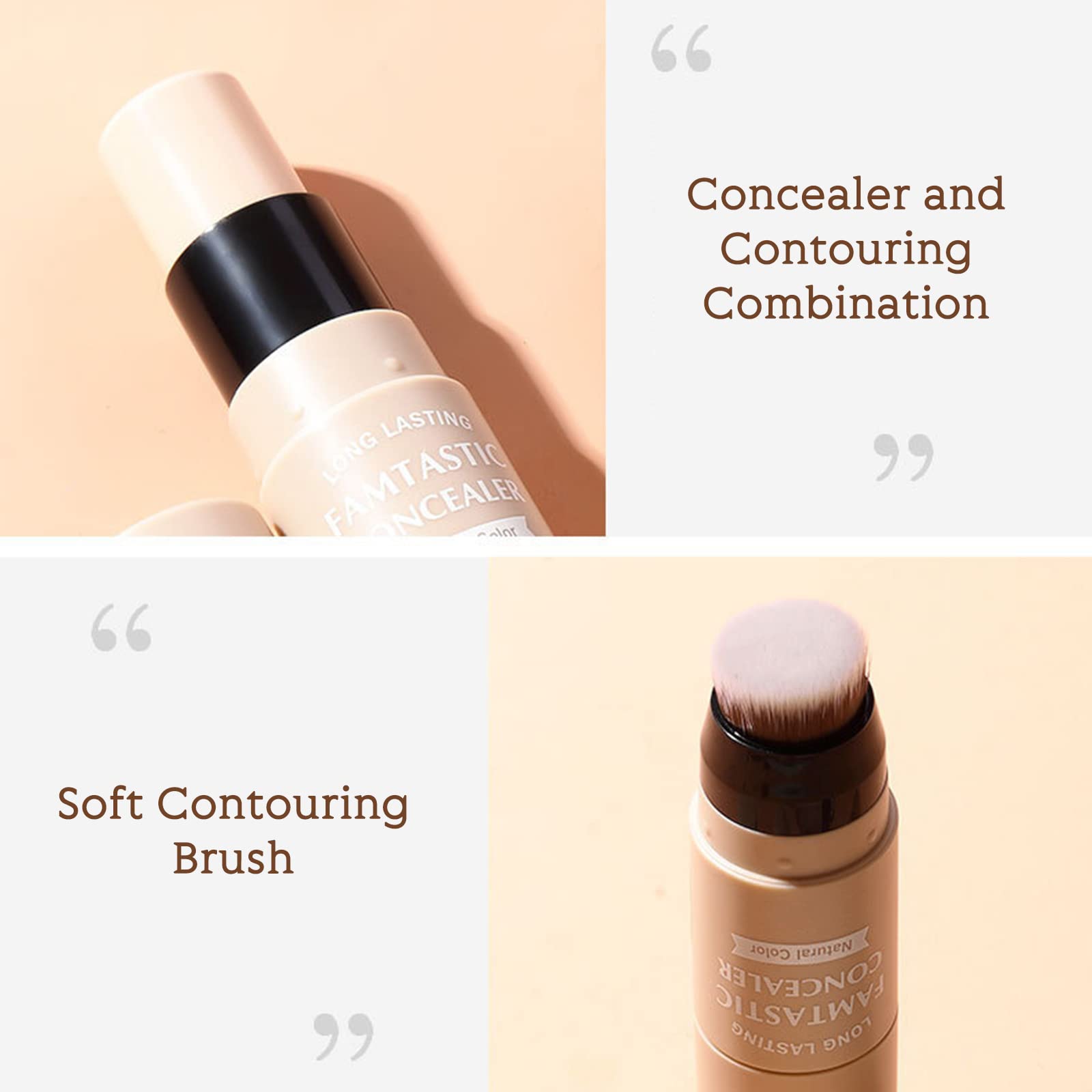 Erinde Contour Highlighter Stick with Brush -Bronzer Pen, Waterproof, Longwear Makeup(#01+#04)