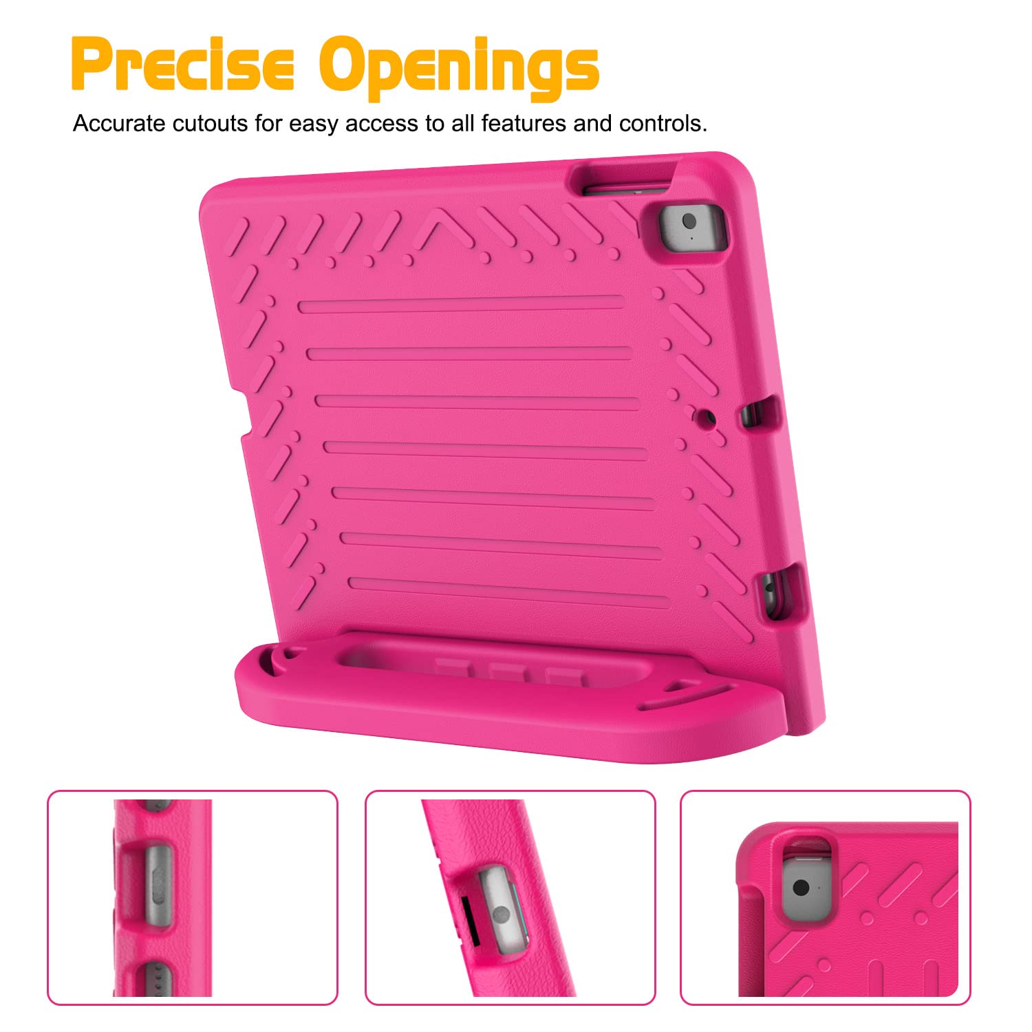 eTopxizu iPad 9.7 Case 6th/5th Generation (2018/2017), Screen Protector,Shockproof Light Weight Handle Stand Case for New iPad Air 2th Gen, iPad 9.7 Inch 2018/2017,iPad Pro 9.7 inch, Rose
