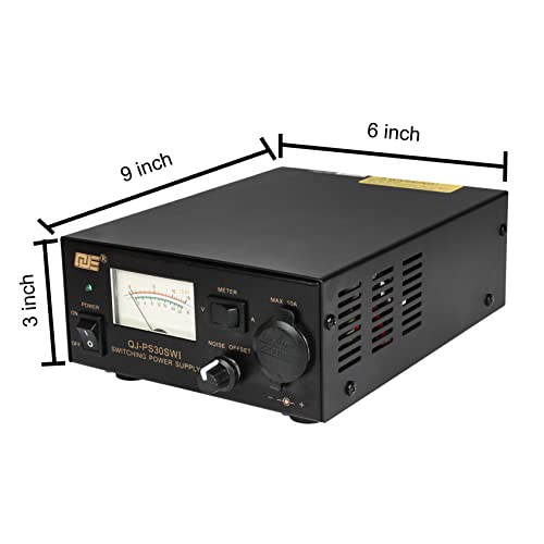 Mobile Ham Radio Power Supply Analog DC Regulated 13.8V Fixed Output,30A- with Noise Offset and 12V Car Cigarette Lighter Socket