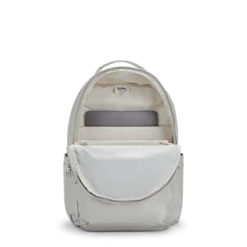 Kipling Women's Seoul 15" Laptop Backpack, Durable, Roomy with Padded Shoulder Straps, Bag, Bright Metallic, One Size