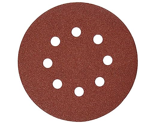 DEWALT DW4309 5-Inch 8 Hole 80 Grit Hook and LoopRandom Orbit Sandpaper (25-Pack)