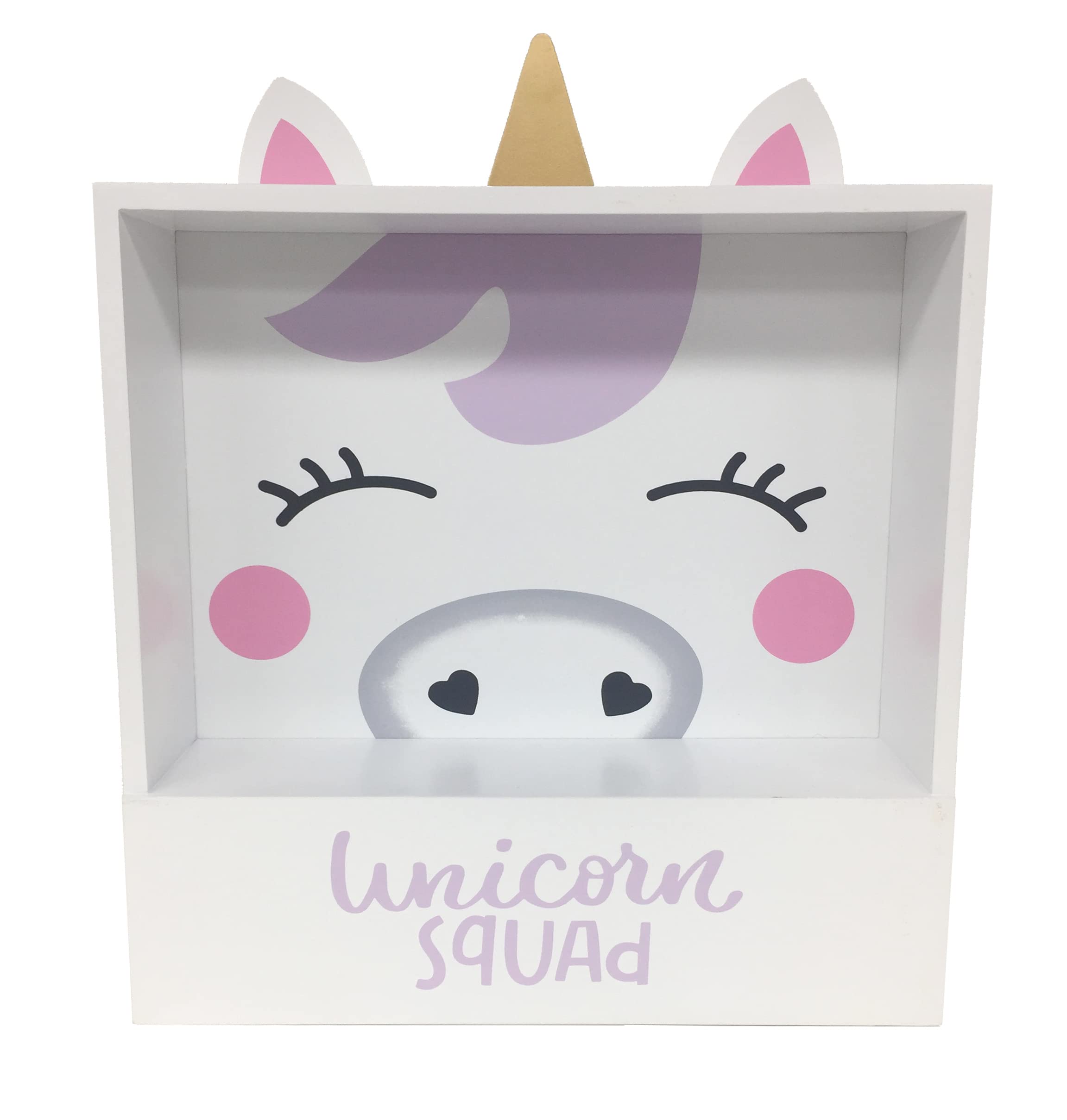 Heritage Kids Figural Unicorn Wall Décor Shelf, 14.25" Hx11.8 Wx3 D