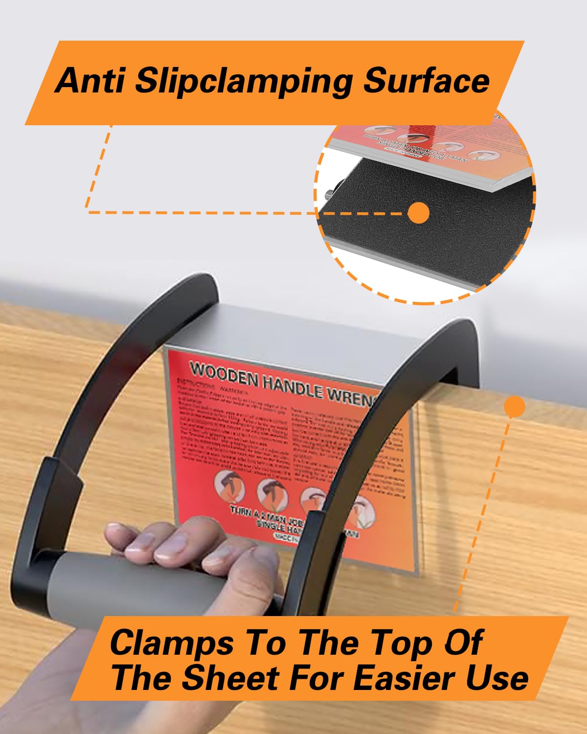 FAHKNS Panel and Plywood Carrier Tool, 0 to 1 Grip Range Sheetrock Gripper Carrying Soft-Grip Handle Gripper Lift for Clamp Wood Board Drywall Lifter Single Hand Adjustable