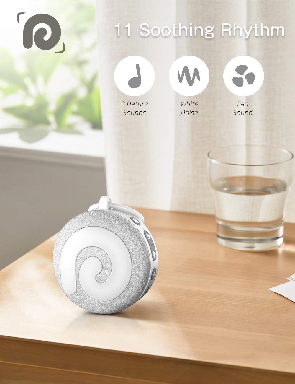 Dreamegg D11 Bundle with Adapter - Dreamegg Portable White Noise Machine for Baby and Dreamegg AC Adapter for Dreamegg D11 White Noise Machine