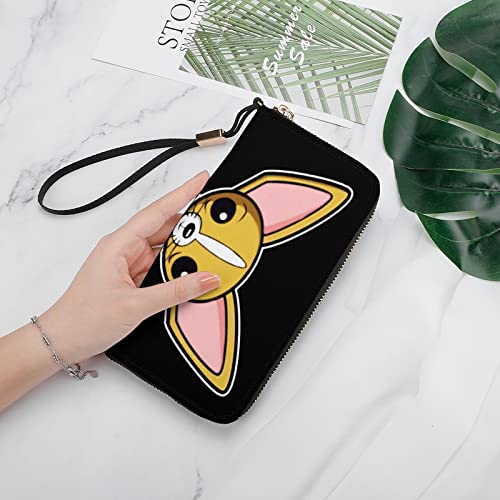 FunnyStar Chihuahua's Life Is Better Women's Long RFID Hand Wallet Wristlet Clutch Purse PU Leather Handbag with Wrist Strap