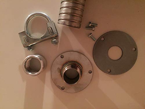 GenExhaust for Champion Generator 3-Hole Round #72 Cover Plate 1-1/2" Steel Exhaust Extension 5 Foot Length