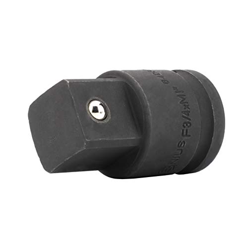 Genius Tools 3/4" Drive Impact Adapter with Steel Ball, 3/4"F × 1"M, Cr-Mo Steel - 640608B