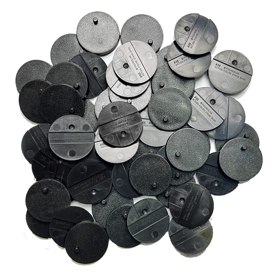 EBCO 50Pcs Round Plastic Model Bases 32mm for Most 6 inch Action Figure Such as Marvel Legends/DC/GI Joe/Motu Toy