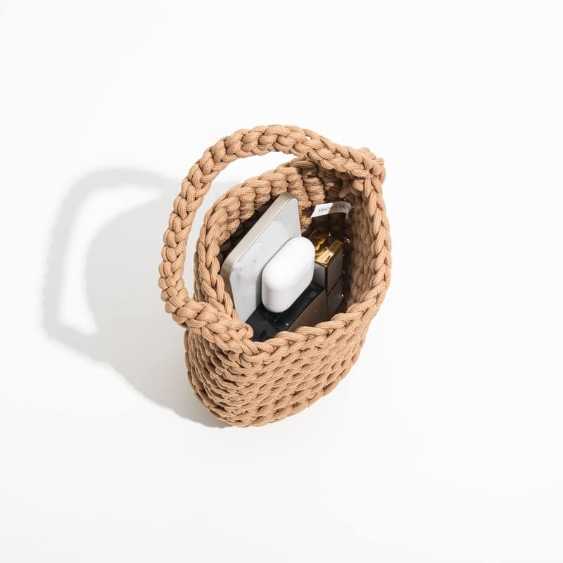FZZDP Friendly Handwoven Small Women Phone Purses Crochet Casual Handbags Female Hollow Out Mini Totes