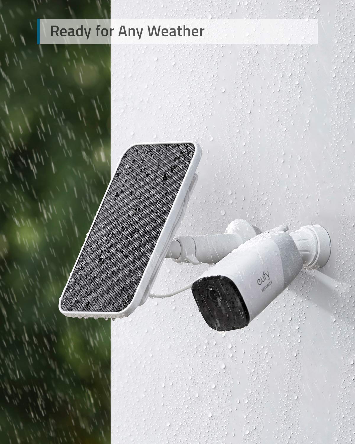 eufy Security, SoloCam C120, Outdoor Security Camera, WiFi, Wireless, Wire-Free, 2K Resolution, 90dB Alarm, IP65 Weatherproof, No Monthly Fee, Continuous Power Supply, 2.6W Solar Panel