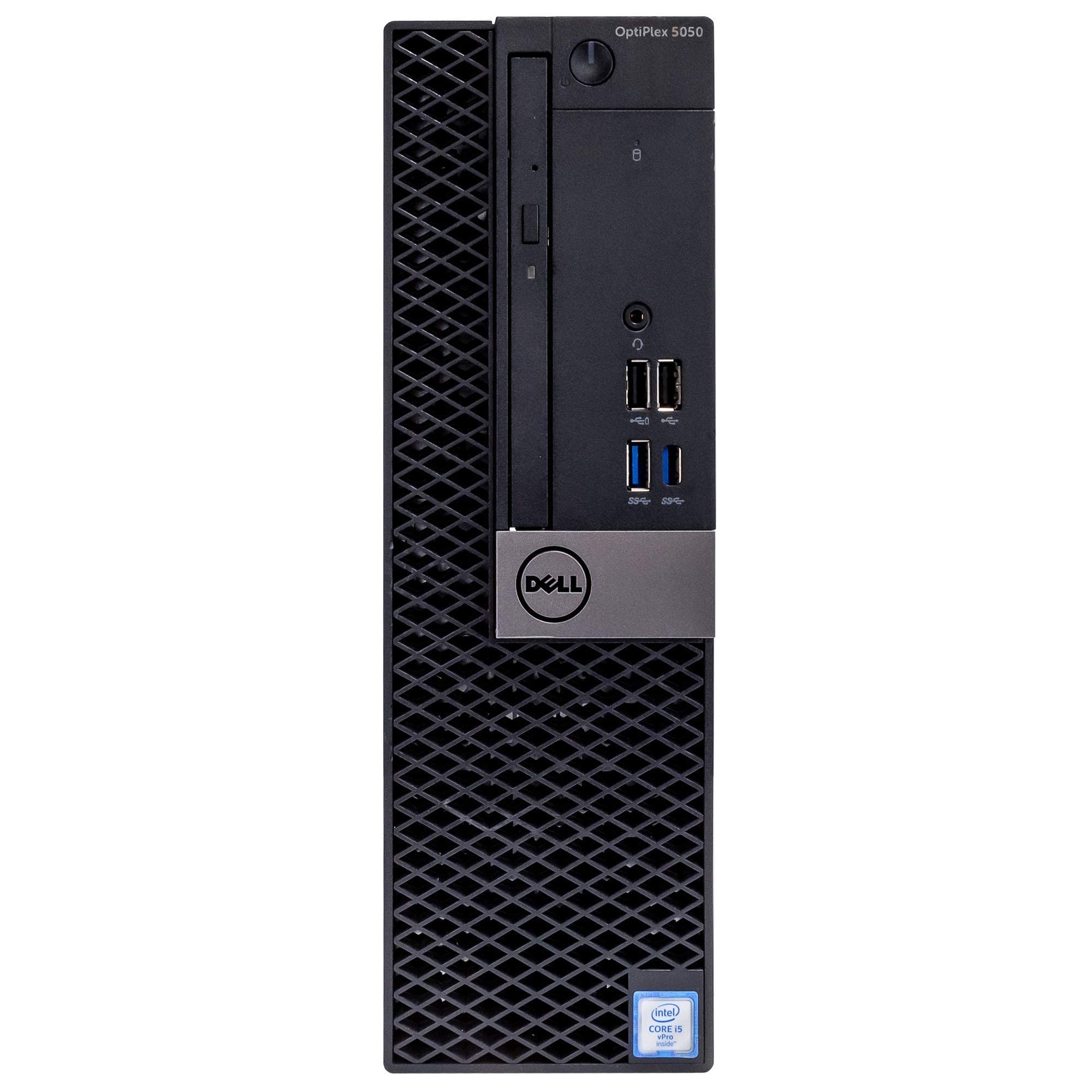 Dell 5050 Desktop Computer, Intel Core i5 Quad Core, 16GB RAM, 500GB Solid State Drive, DVD, Wi-Fi, Windows 10 Pro, Wireless Keyboard, 1080p Webcam, New 23.6-inch Monitor (Renewed)