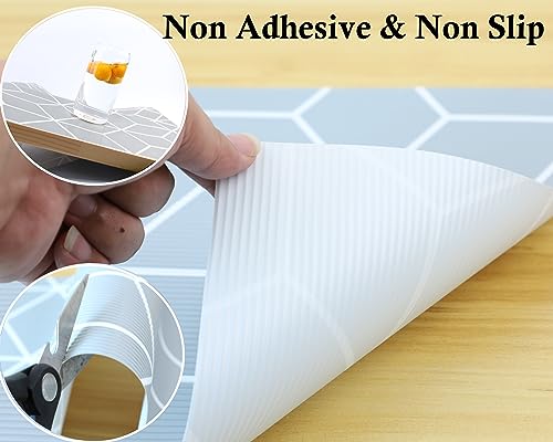 Shelf Liners for Kitchen Cabinet 12 Inch Wide X 10 Ft Cabinet Drawer Liner Non Slip Waterproof Non Adhesive Cupboard Refrigerator Mat Thickened Pantry Bathroom Drawer Protector Mats