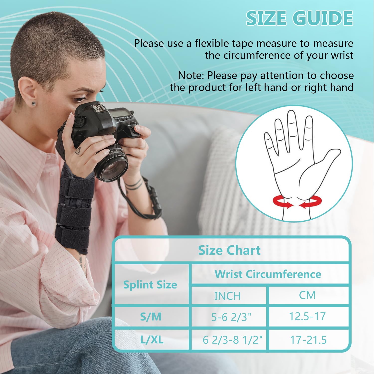 fibee Thumb Spica Splint & Wrist Brace, De Quervainâs Tenosynovitis Splint, Carpal Tunnel Wrist Brace with Thumb Stabilizer, Trigger Thumb Splint for Tendonitis, Arthritis, Sprains, Fits Men & Women