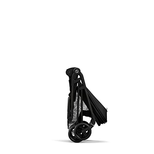 CYBEX Melio 2.0 Carbon Stroller, Ultra-Lightweight Stroller, Compact Full-Size Stroller, Reversible Seat, One Hand Fold, Travel System Ready, Infant Stroller for 6 Months+ -Deep Black