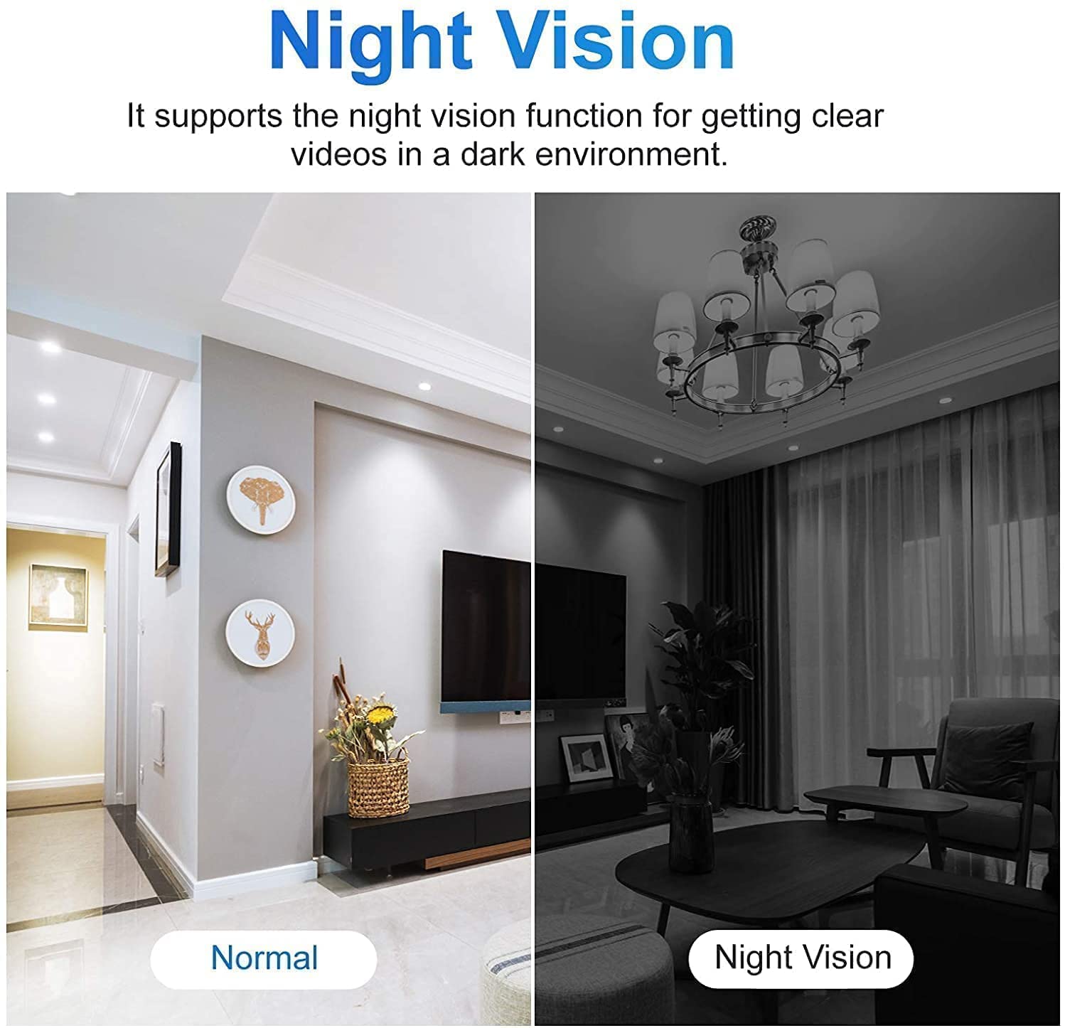 MDGLSYEE SHPTDJTIC Wireless Security Camera Mini Camera Outdoor/Indoor with Audio, Home Surveillance Camera, 1080P IP HD Build-in Battery 350mah,Infrared Night Vision, HDWIFI(3-Pack)