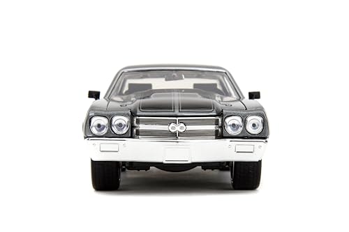 Jada 1970 Chevrolet Chevelle SS Gray Metallic with Black Stripes Fast & Furious (2009) Movie Fast & Furious Series 1/24 Diecast Model Car