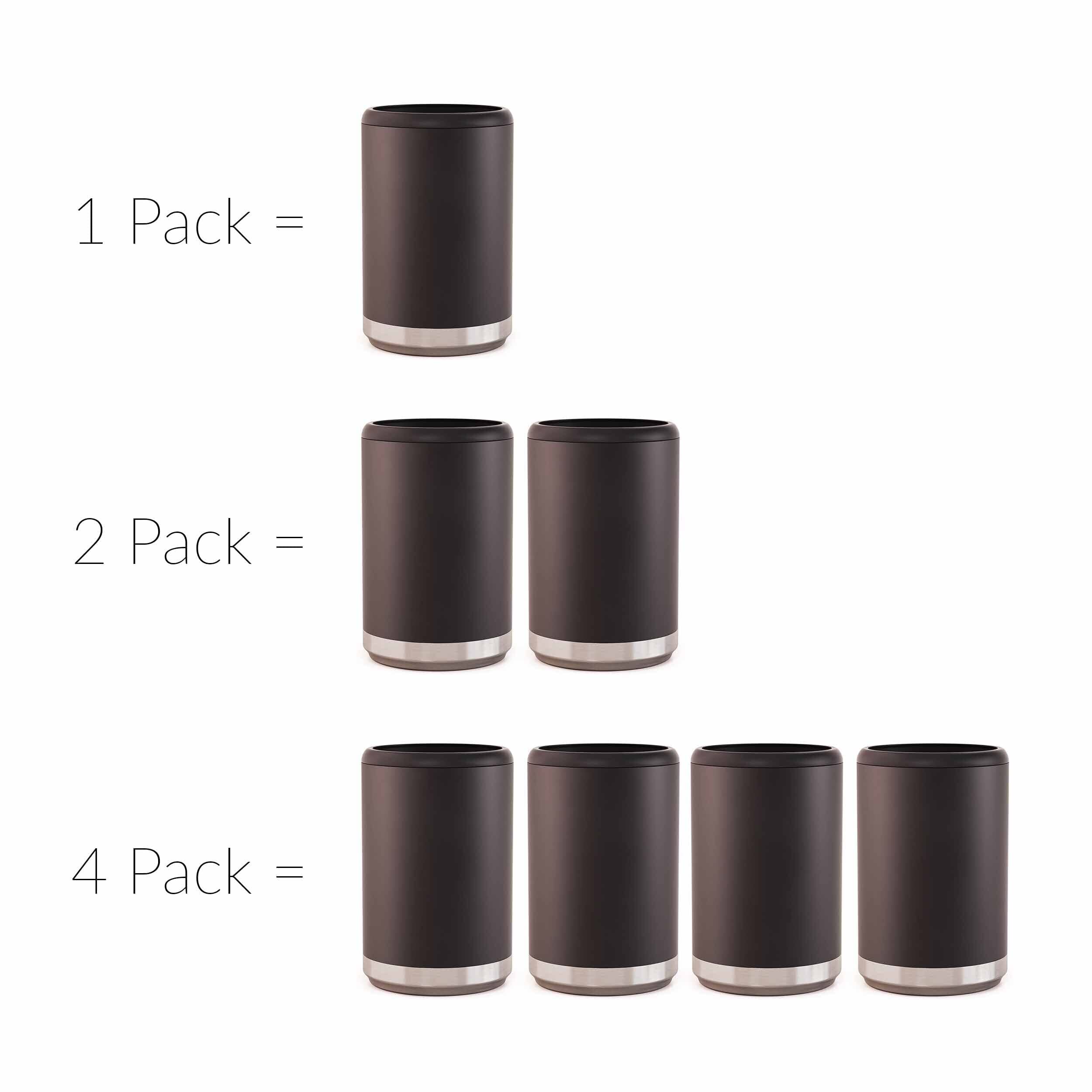 Maars Standard Can Cooler for Beer & Soda | Stainless Steel 12oz Beverage Sleeve, Double Wall Vacuum Insulated Drink Holder - Rose Gold Glitter
