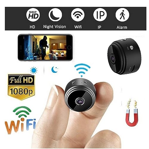 Gosuguu Mini 1080P HD Camera Wireless WiFi for Home - Security Cam Night Vision Motion Detects with 360Β° Adjust Snake Tube,Built-in 320mA Battery,Support 2.4GHZ WiFi