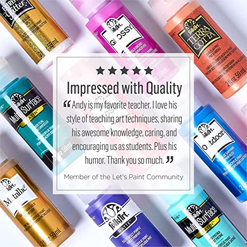 FolkArt, Creamy Coral Acrylic 2 fl oz Premium Matte Finish Paint, Perfect for Easy to Apply DIY Arts and Crafts, 51004