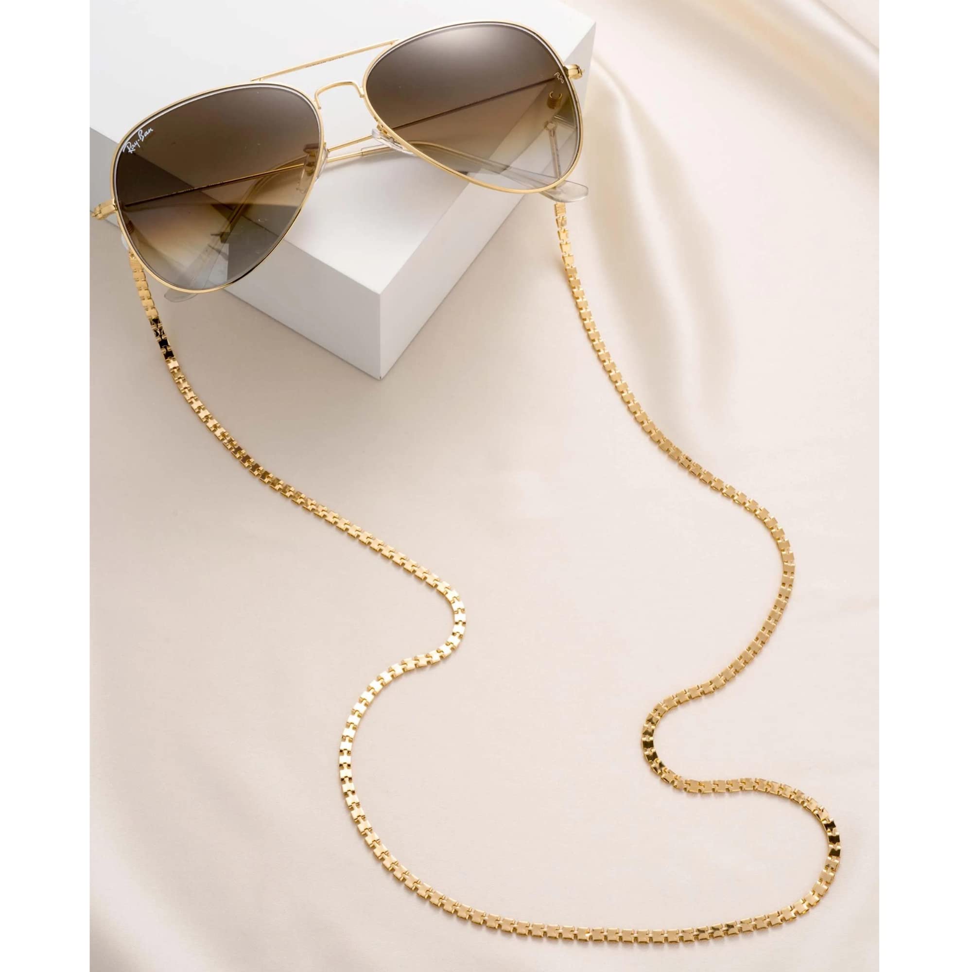 Ettika Glasses Strap, Eye Glasses Holders Around Neck. Glasses Chain. Desert Dweller Gold Tone Plated Sunglasses Strap. Birthday Gifts