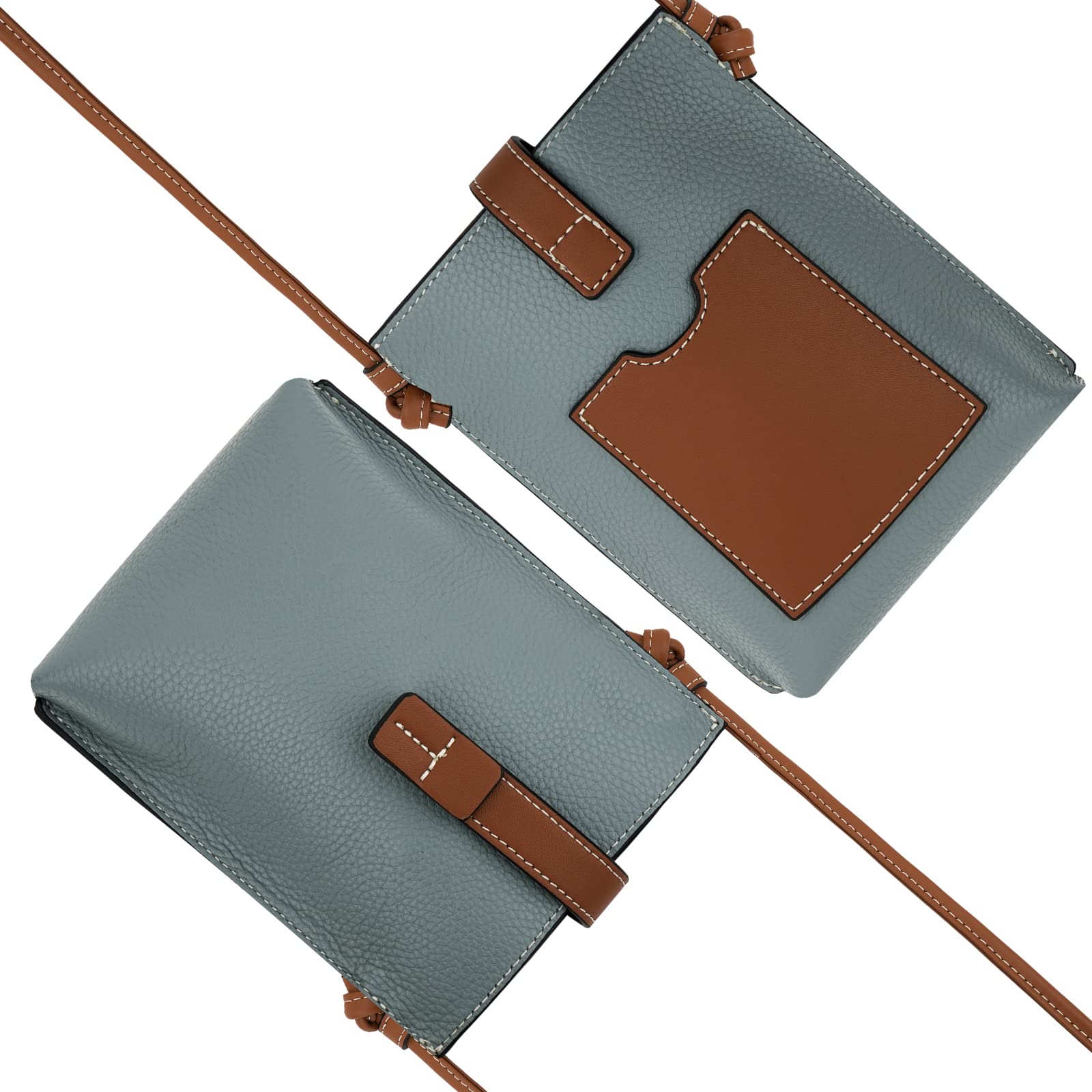 EXSIAR Crossbody Bag Cell Phone Purse for Women Slim Small Wallet Purses Handbag Shoulder Bag with Adjustable Strap Blue