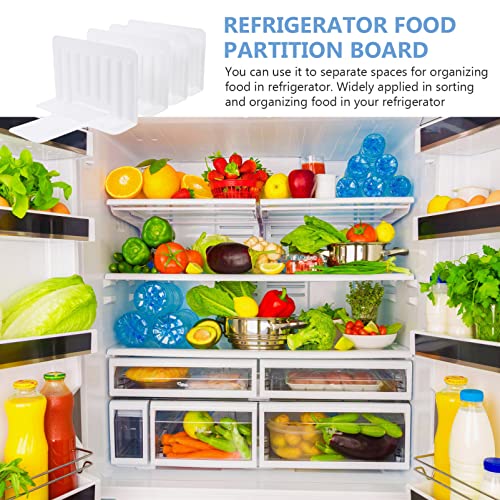 Operitacx Refrigerator Replacement Shelves Drawer Dividers Organizers Clear Plastic Drawers Separator 4pcs Adjustable Kitchen Drawer Organizer for Clothing Utensil Office Bookshelf Storage