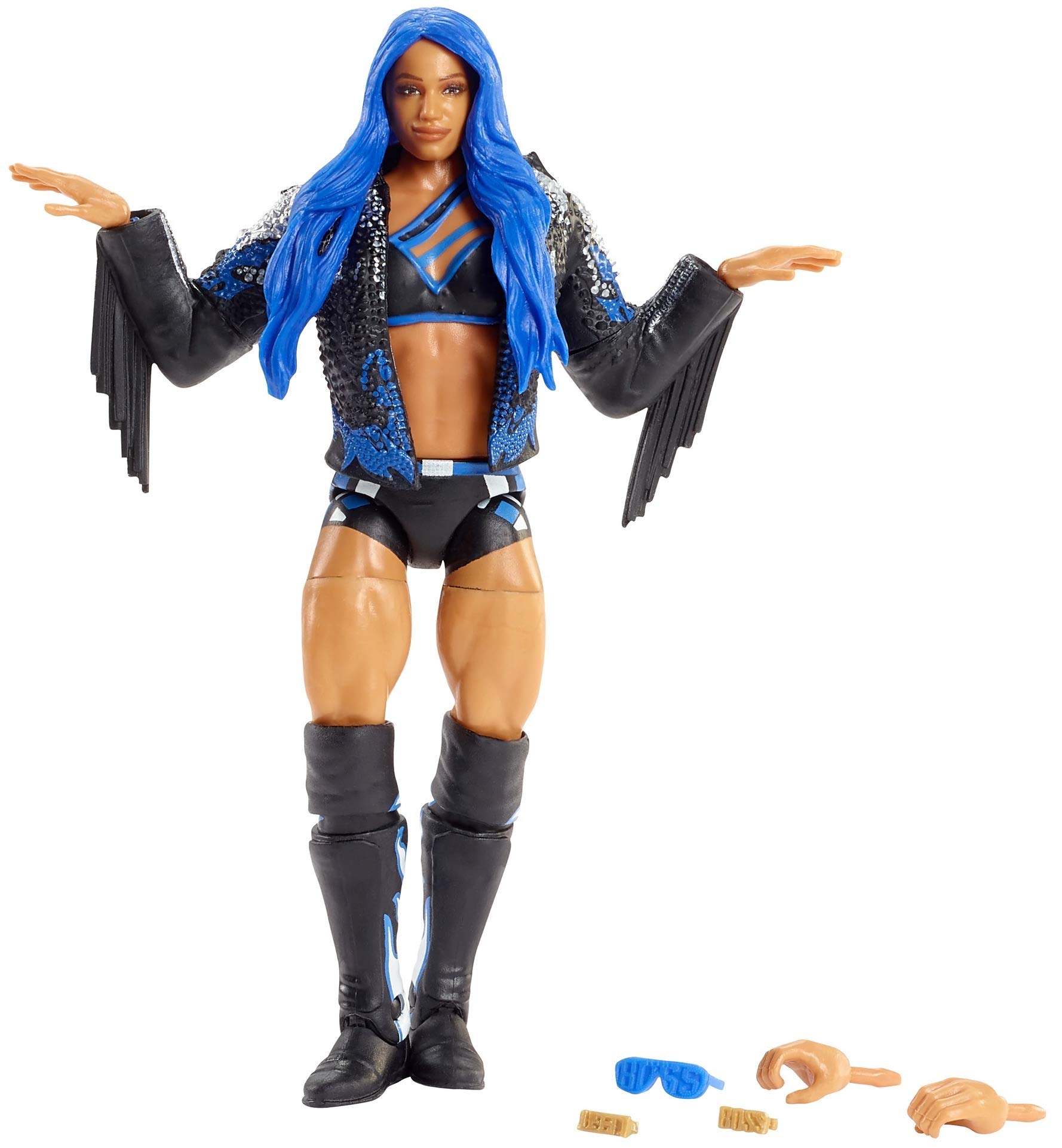 WWE Sasha Banks Elite Collection Series 83 Action Figure 6 in Posable Collectible Gift Fans Ages 8 Years Old and Up