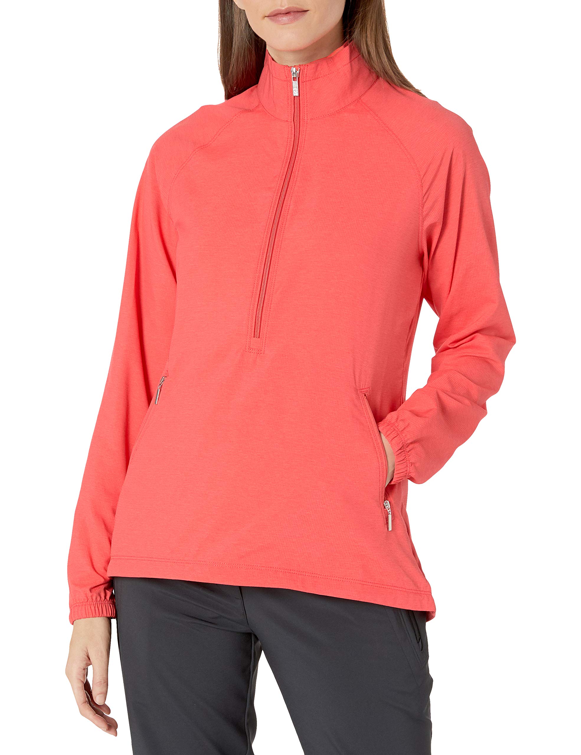 Cutter & Buck Women's CB Weathertec Jackie 3/4 Zip Pullover Windbreaker, Spark, Medium