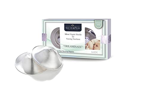 SilverPed 999 Silver Nursing Cups, Silver Nipple Shield, Soothe and Protect Sore Nipples, Silver Nipple Covers Breastfeeding, Silver Nipple Cups, 2 Pieces