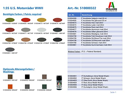 Italeri 1: 35 U.S. Motorcycles WWII 0322S