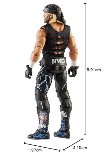 WWE Ultimate Edition Wave 7 Hollywood Hogan Action Figure 6 in with Interchangeable Entrance JacketLanternExtra Head and Swappable Hands for Ages 8 Years Old and Up