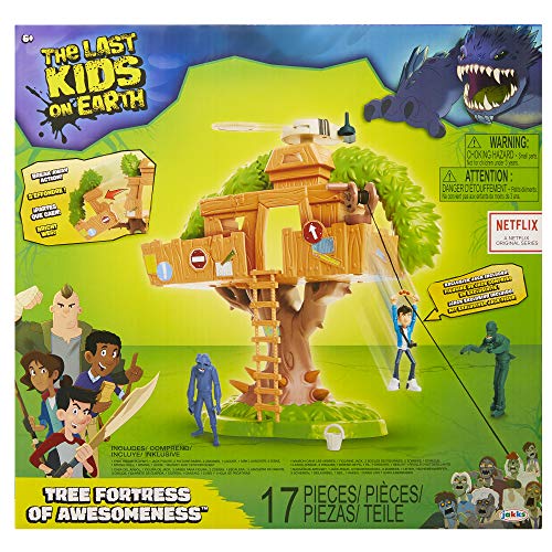 The Last Kids On Earth - Tree House of Awesomeness Playset, Includes Exclusive Jack Action Figure & 2 Zombies