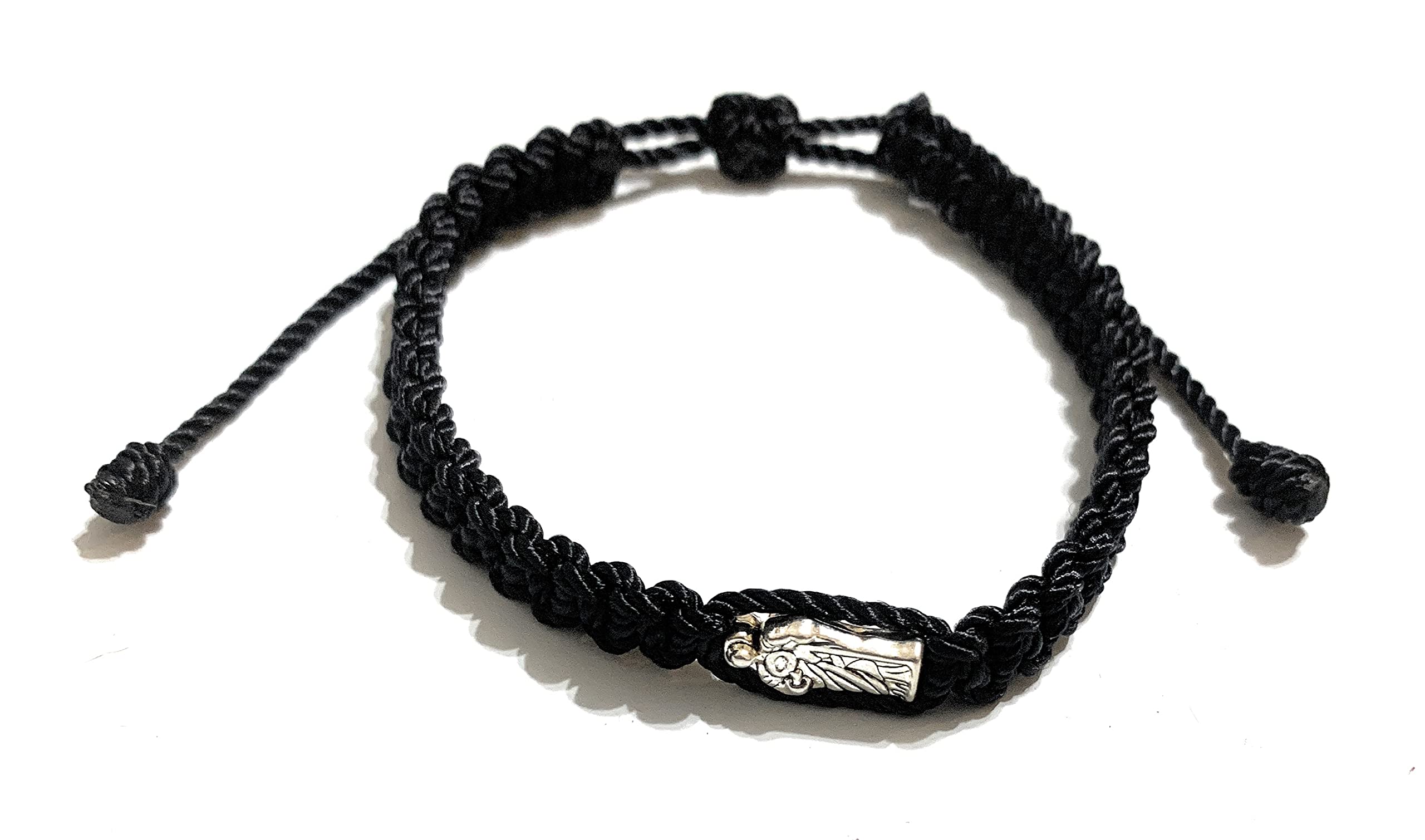 Chavarrieta Black Saint Jude Thaddeus Thread Bracelet Pulsera Roja de hilo de San Judas Tadeo