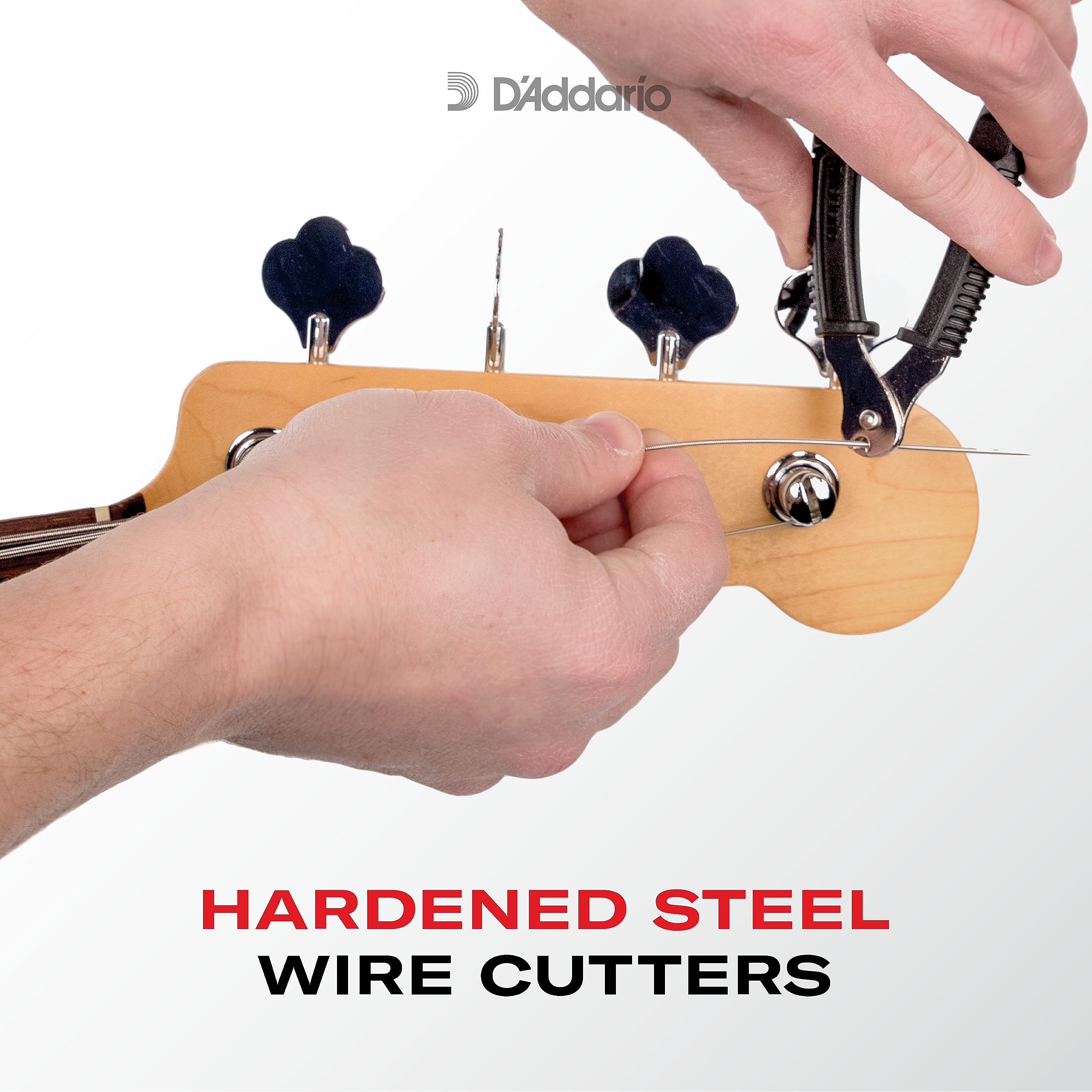 D'Addario Accessories Bass Pro-Winder - Bass Guitar String Winder, Bass String Cutter, Bass Guitar Bridge Pin Puller - Ultimate Ergonomic All in One Bass Tool for Restringing - Black