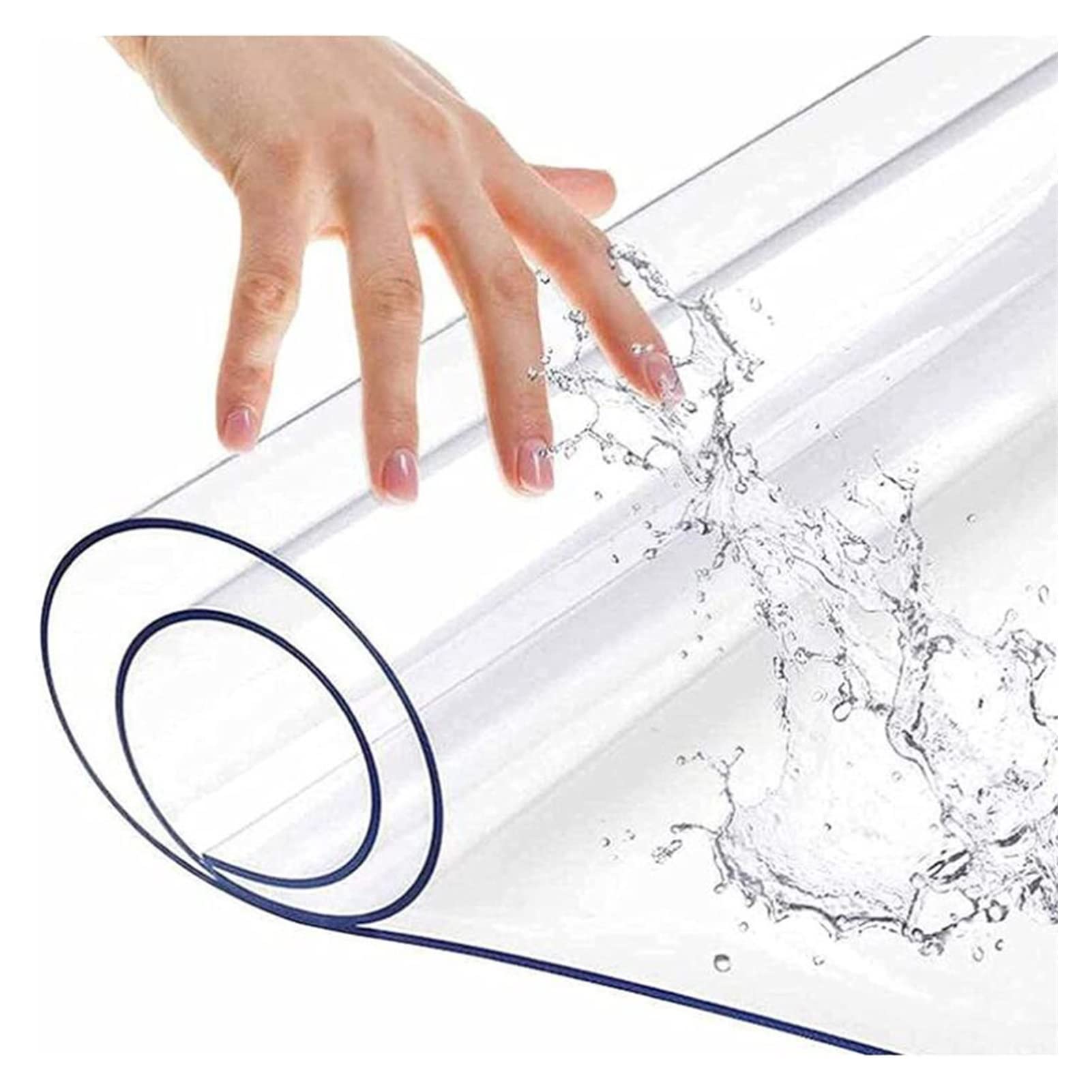 Clear PVC Desk Chair Mat Chair Mat,PVC Non-slip Transparent Rectangle Floor Protector,Home Office Anti Scratch Rolling Chair Mats,for Carpet,Under Tables,FurnitureThick 1mm,100-600cm length,Non-slip E