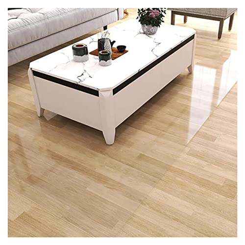 Clear PVC Desk Chair Mat 2mm Rectangle Plastic Vinyl Floor Carpet for Kitchen for Hard Floor, Transparent Nonslip Wear Resistant Desk Mat for Office Hallway Kitchen,30/40/50/60/70cm Wide for Office &