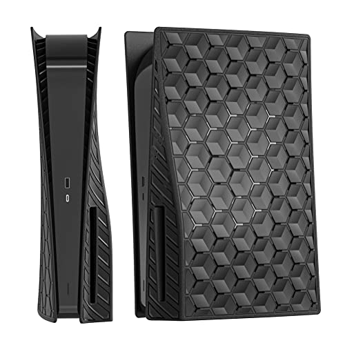 Faceplate Panels for PS5 Hard Shockproof Cover PS5 Skins Shell Panels for PS5 Disc Version Console, Anti-Scratch Dustproof