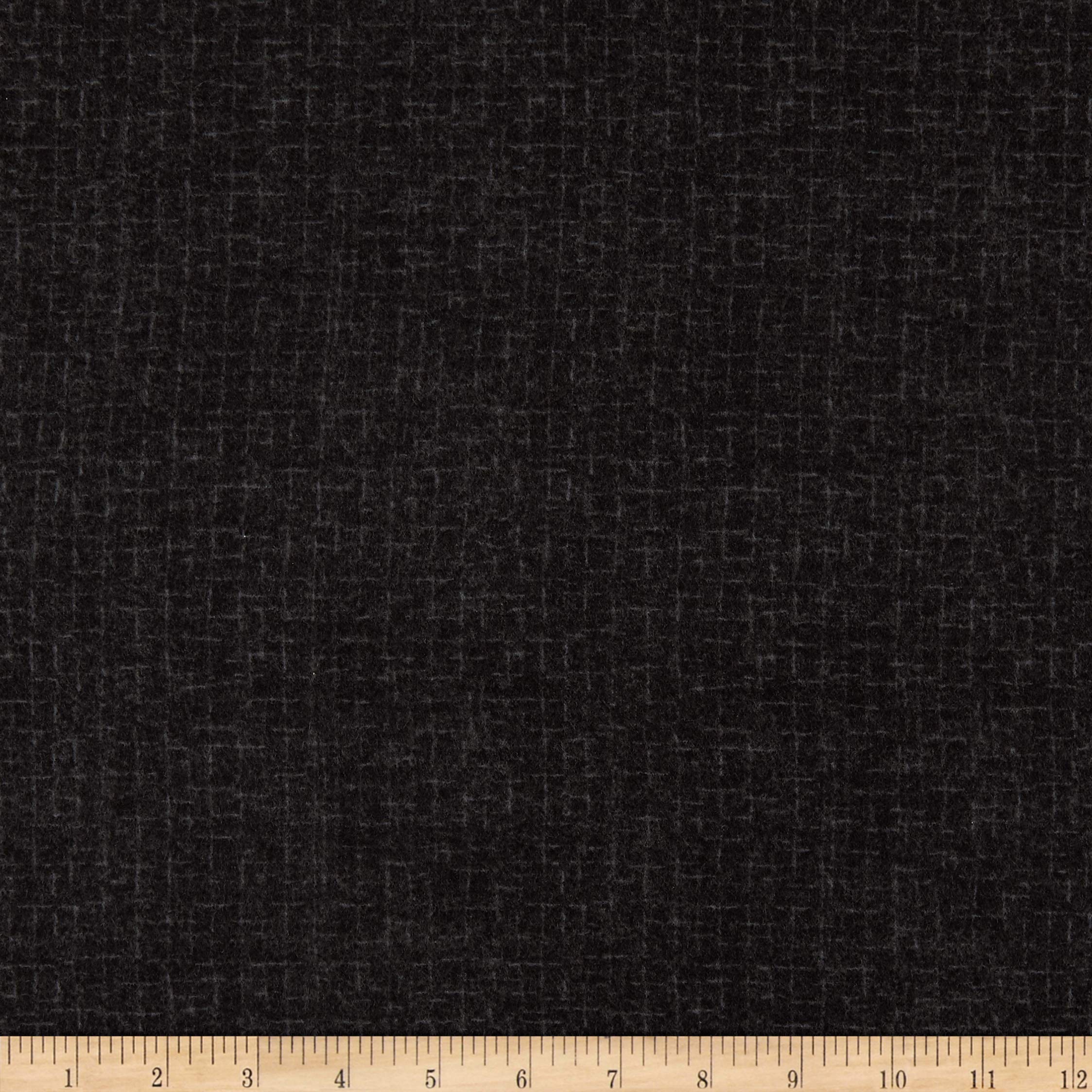 Maywood Studio Woolies Flannel Crosshatch Charcoal, Fabric by the Yard
