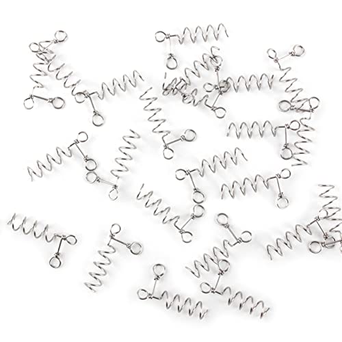 DAPERCI Fish Bait Fishing Hook Bait Jig Fish Hooks 20pcs Soft Lure Bait Spring Fishing Screw Fishing Accessories Crank Hook Centering Pin Shallow Rigging for Hard Baits Worm Hooks Fish Bait Tool
